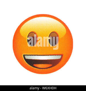 Face with open mouth emoticon Stock Photo - Alamy