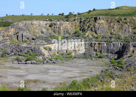 Abandoned Limestone Quarry at Minera now a North Wales Wildlife Trust ...