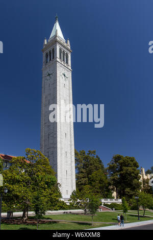 BERKELEY, CA/USA - June 15: Historic Sather Tower overlooking the ...