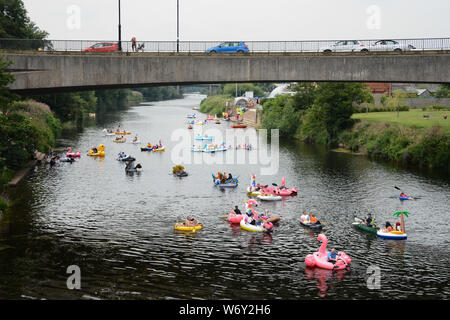 Wye Float River & Music Festival, 2019. Hereford Rowing Club, River Wye ...