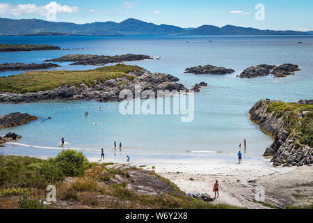 White Strand beach, County Kerry. A blue flag beach near Cahirsiveen in ...