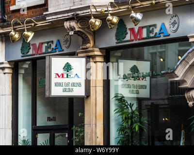 MEA middle east airlines office in central London, England Stock Photo ...