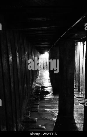 Below thr First World War Trenches, while drained of flood water now ...