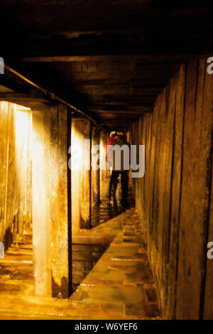 Below thr First World War Trenches, while drained of flood water now ...