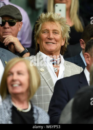 Rod Stewart watches from the stands during the Scottish Gas Men's ...