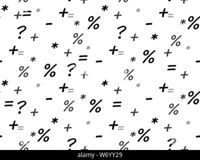 Seamless mathematical symbols pattern. Repeated math design elements ...