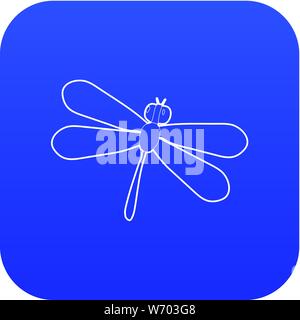 Blue wing dragonfly icon isometric vector. Fly insect. Macro summer Stock Vector Image & Art - Alamy