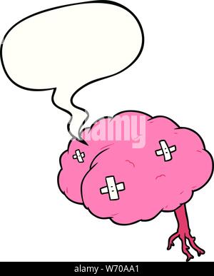 cartoon injured brain Stock Vector Image & Art - Alamy
