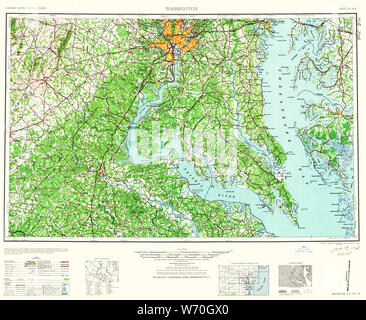 USGS Topo Map District of Columbia DC Washington 257785 1961 250000 ...