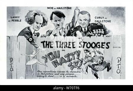 YOU NAZTY SPY, The Three Stooges, (Larry Fine, Moe Howard, Curly Howard ...