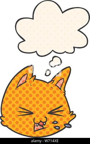 spitting cartoon cat face Stock Vector Image & Art - Alamy