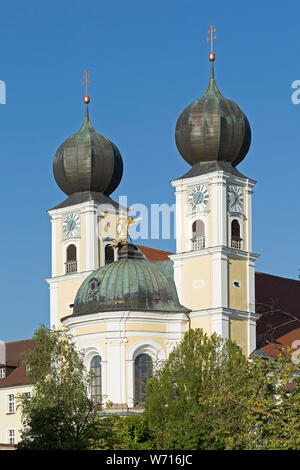 Benedictine abbey, Metten, Bavarian Forest, Bavaria, Germany Stock ...