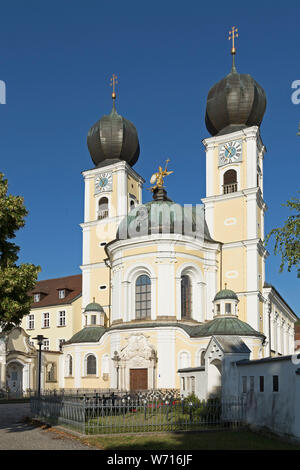 Benedictine abbey, Metten, Bavarian Forest, Bavaria, Germany Stock ...