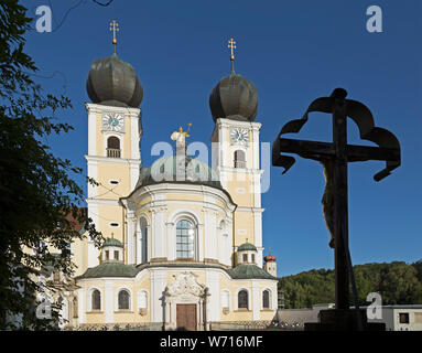 Benedictine abbey, Metten, Bavarian Forest, Bavaria, Germany Stock ...