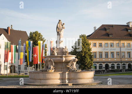 Cherubim spraying water at the famous fountain at pilgrimage place ...