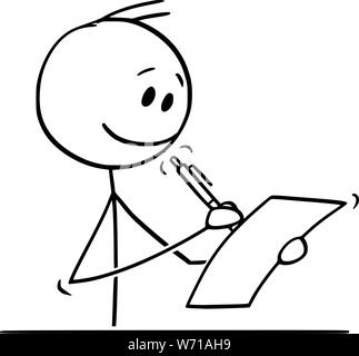 Stickman businessman character happy and paper moneys floating in air ...