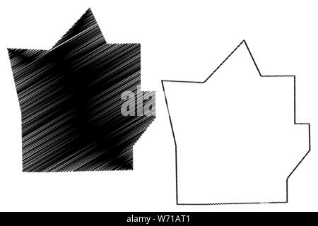 Hiran region (Federal Republic of Somalia, Horn of Africa) map vector ...