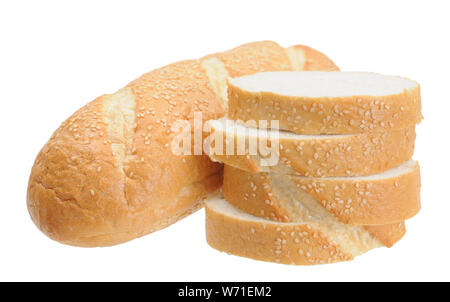 Vienna bread slice isolated on white Stock Photo - Alamy