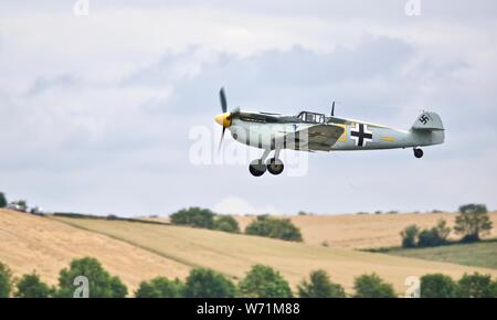 Hispano HA-112 MIL Buchon (G-AWHK) on the Flightline at the 2019 Flying ...
