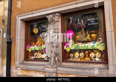 Baltic Amber shop in the Old Town of Tallinn the capital city of ...