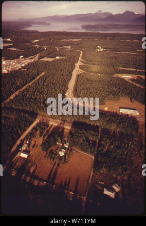 An aerial view of the main gate. Base: Vandenberg Air Force Base State ...