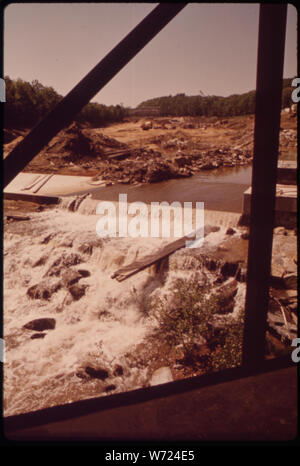 DAM ON THE WHITMAN RIVER BELOW THE WEYERHAEUSER PAPER MILL BEARS A ...