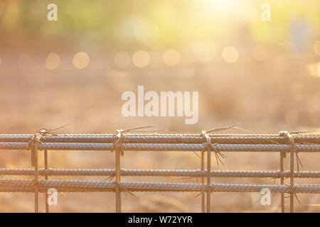 Rebar steel for Grade Beam/Ground beam in process of house building ...