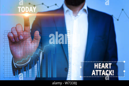 Handwriting text writing Heart Attack. Conceptual photo sudden ...