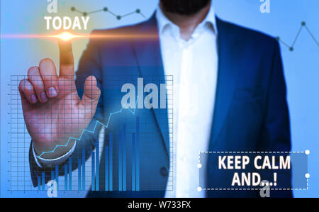 Handwriting text writing Keep Calm And. Conceptual photo motivational ...