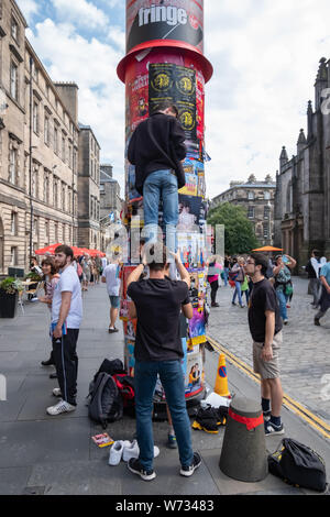 Edinburgh Fringe Festival posters outside Summerhall Stock Photo - Alamy