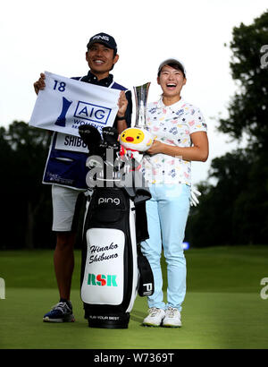 Japan's Hinako Shibuno during day one of the 2024 AIG Women's Open at St Andrews. Picture date ...