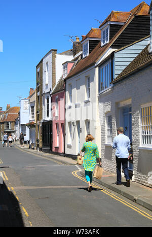 Pretty Middle Street in coastal town Deal, in Kent, SE England, UK ...
