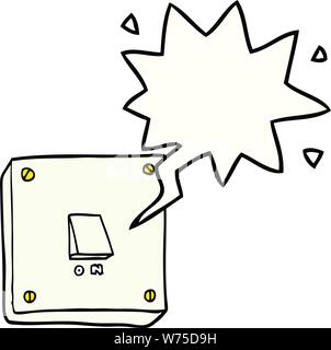 cartoon light switch with speech bubble Stock Vector Image & Art - Alamy