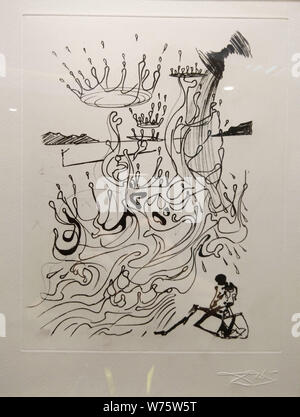 A woodblock piece by Spanish surrealist artist Salvador Dali is on ...