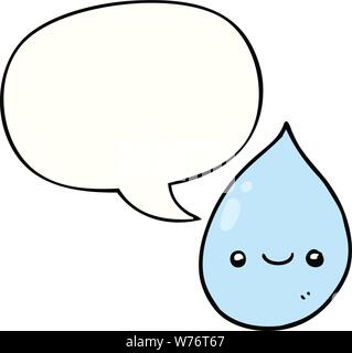 Water Drop Talking- A Cartoon Illustration of a Water Drop Talking ...