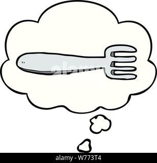 cartoon fork with thought bubble Stock Vector Image & Art - Alamy