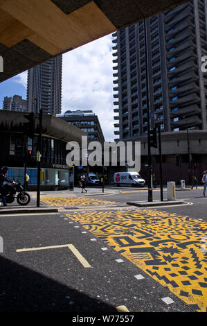 Barbican underground station London UK KATHY DEWITT Stock Photo - Alamy