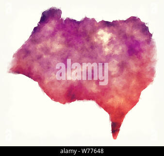 Bioko Norte province of Equatorial Guinea flag waving sunrise mist fog ...