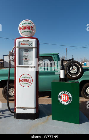 Texas, Scurry County, Snyder, restored (no gas) triangle shaped, 1935 ...