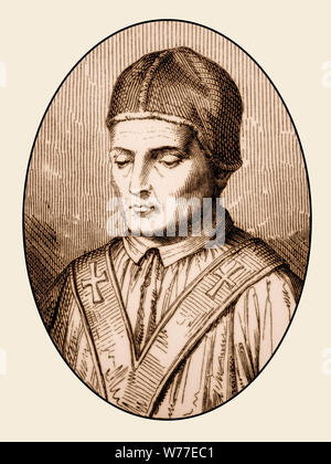 Pope Adrian I or Hadrianus I, Pope from 772 to 795, Papst Hadrian I ...