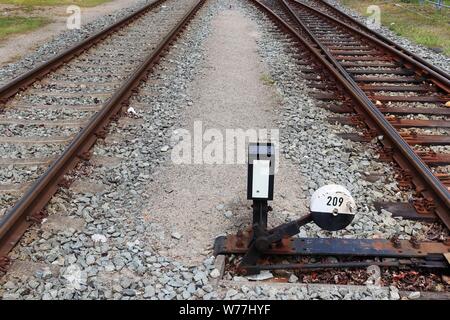 Different detailed views on railroads and rail crossings in germany ...
