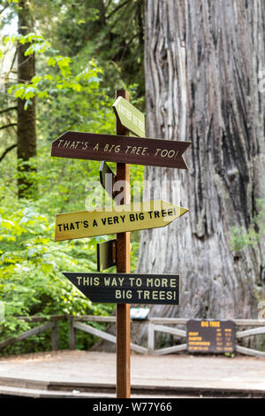 Redwood National & State Parks sign. Del Norte County, California Stock ...