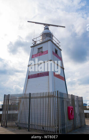 Hartlepool lighthouse and pier Stock Photo - Alamy