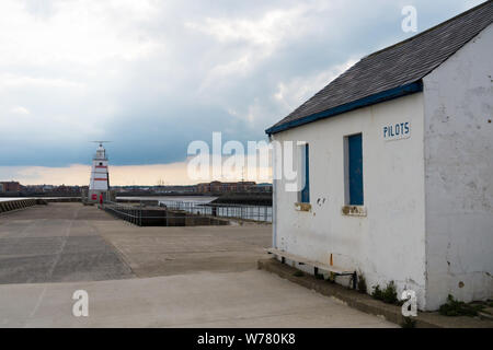 Hartlepool Pilots Building and Lighthouse Stock Photo - Alamy