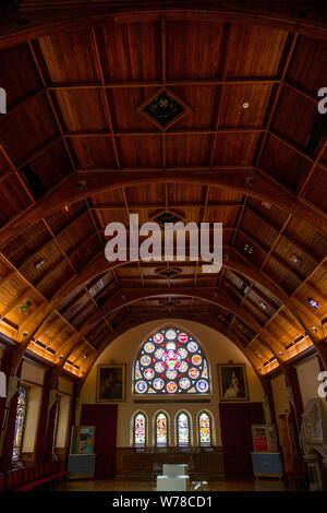 Stained Glass windows inside Lerwick Town Hall in the Shetland Islands ...
