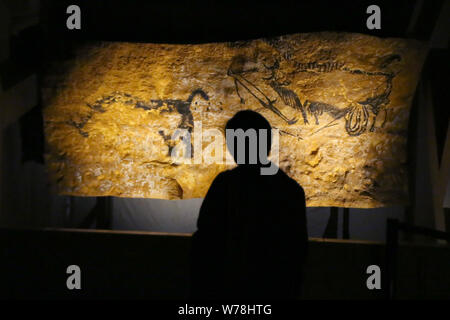 Cave Painting Man and Bison, Lascaux, France Stock Photo - Alamy