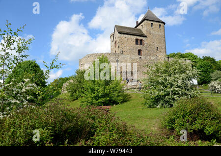 Medieval gothic castle in Bedzin, Upper Silesia, Poland. Aerial view ...
