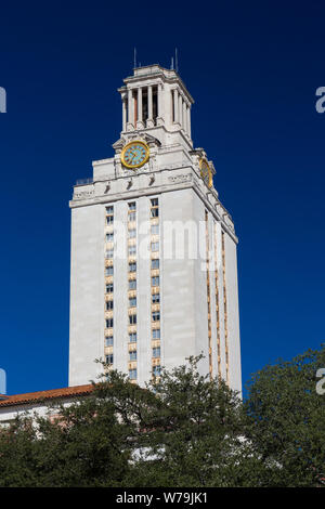 The UT Tower and Main Building on the University of Texas campus ...