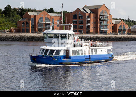 The Spirit of the Tyne passenger ferry approaching North Shields Ferry ...
