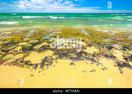 Landscape of Mettams Pool a limestone bay safe for snorkelling place ...